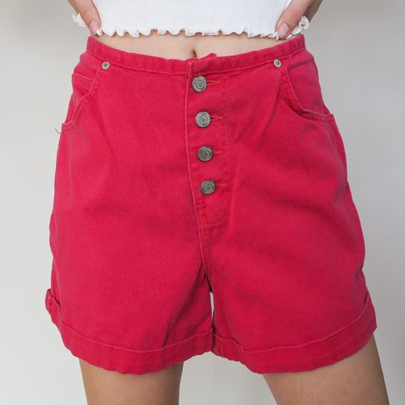 Gitano | Shorts | Vintage 8s Gitano High Waisted Hot Pink Denim Shorts ...